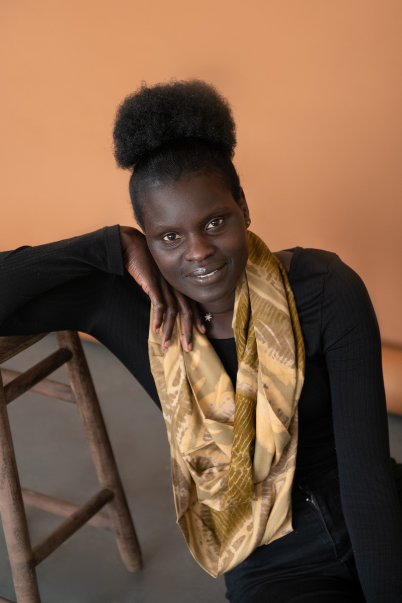 India Khaki & Steel Scarf – RefuSHE